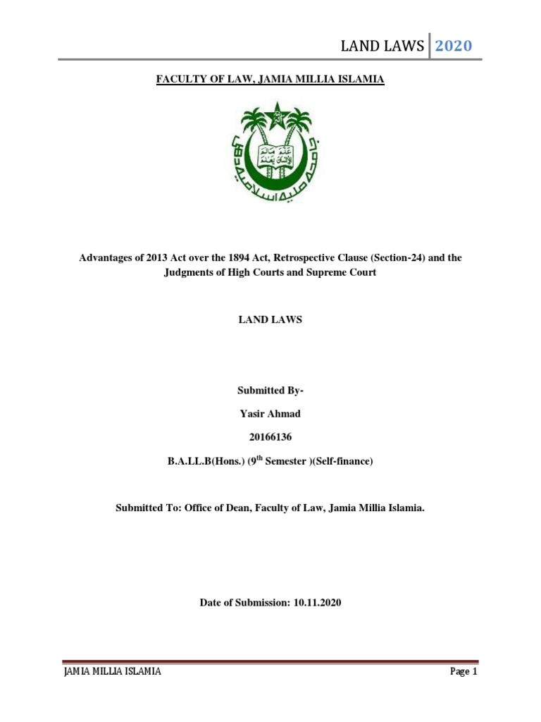 Land Laws | PDF | Eminent Domain | Justice