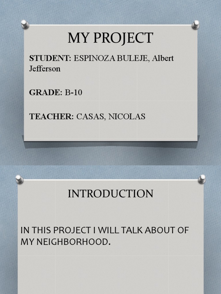 My Neighborhood Project Overview | PDF | Language Arts & Discipline