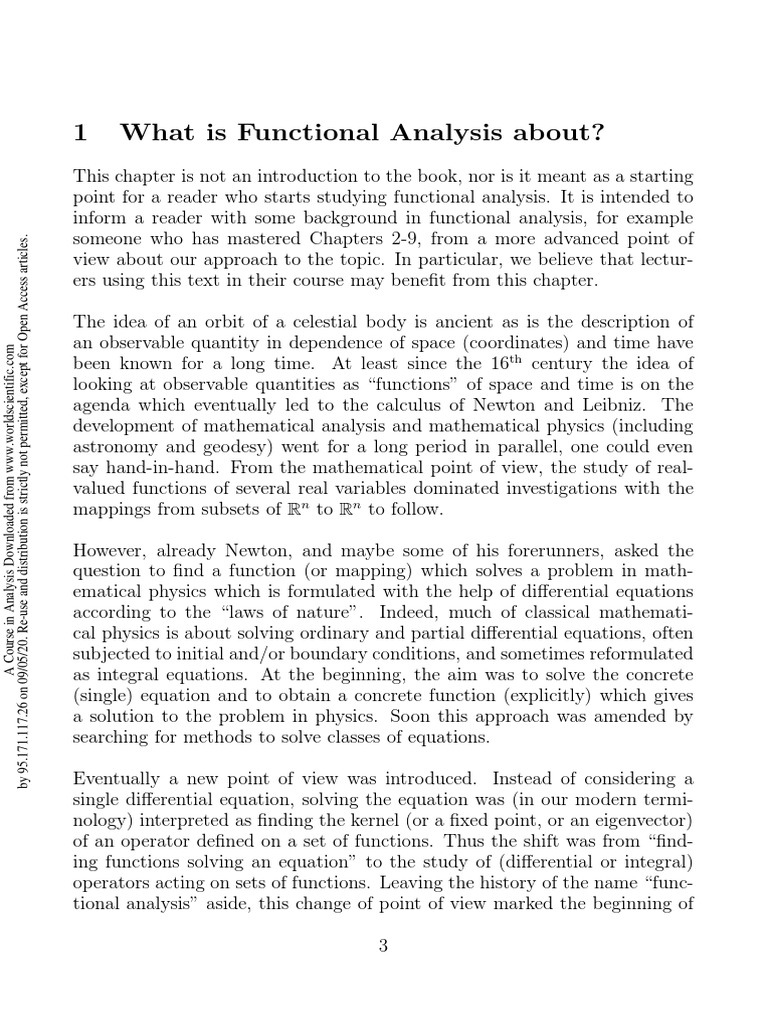 What Is Functional Analysis About? | PDF | Basis (Linear Algebra ...