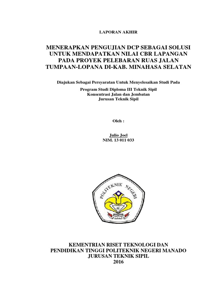 Pengujian DCP untuk Nilai CBR Jalan | PDF