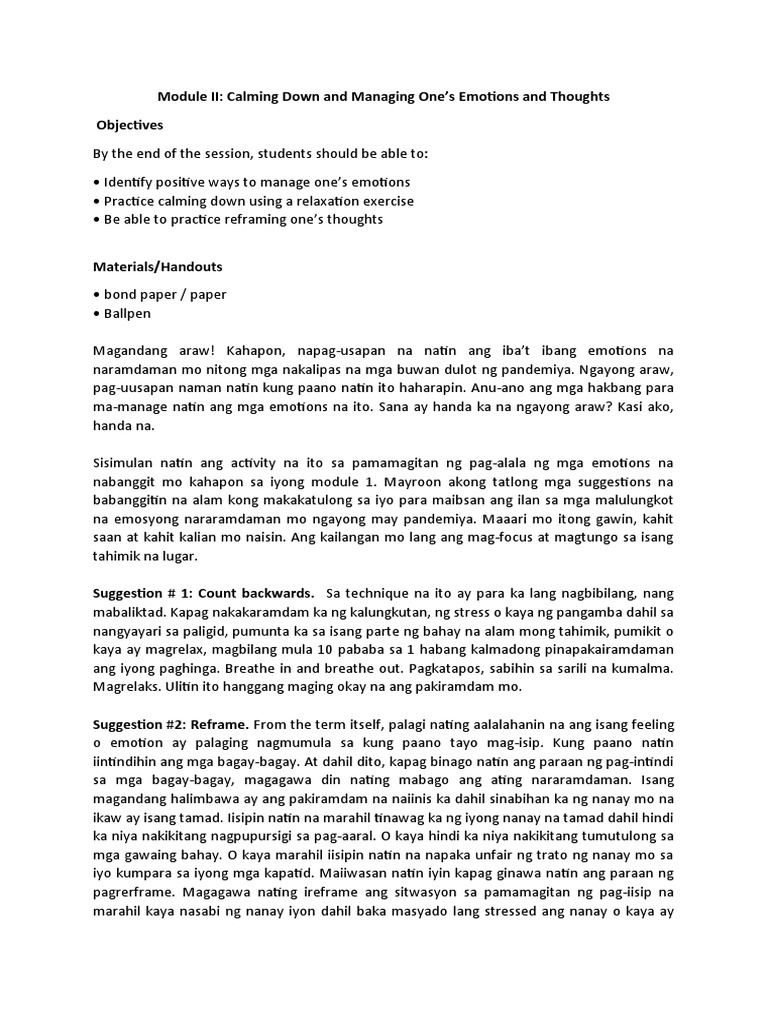 PFA Module 2 | PDF