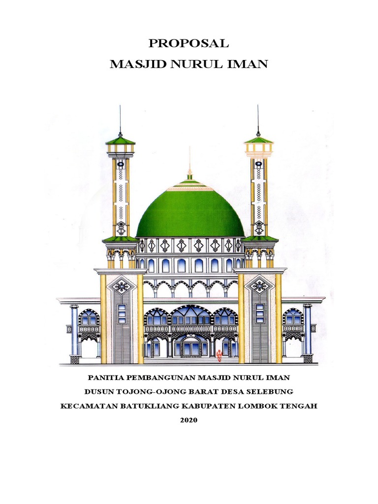 Proposal Pembangunan Masjid Nurul Iman | PDF