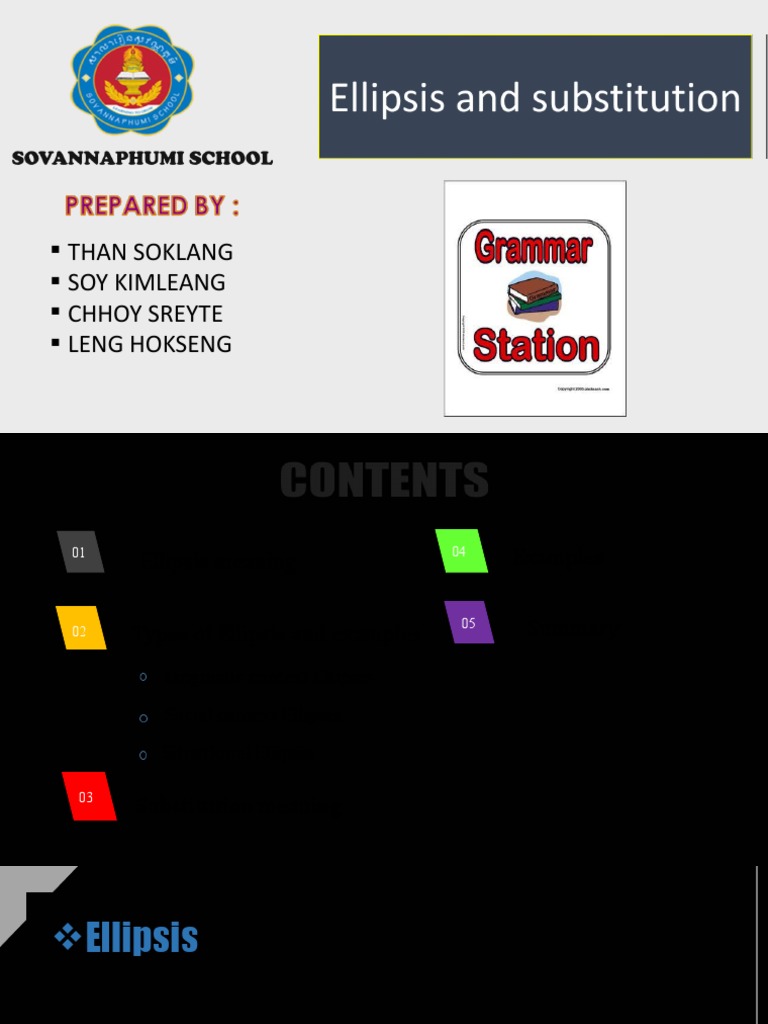 A1 - Ellipsis and Substitution | PDF | Sentence (Linguistics) | Verb