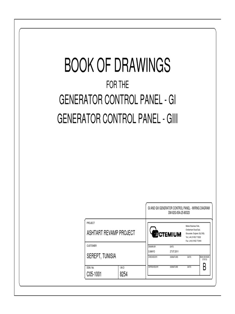 Book of Drawings: Generator Control Panel - Gi Generator Control Panel ...