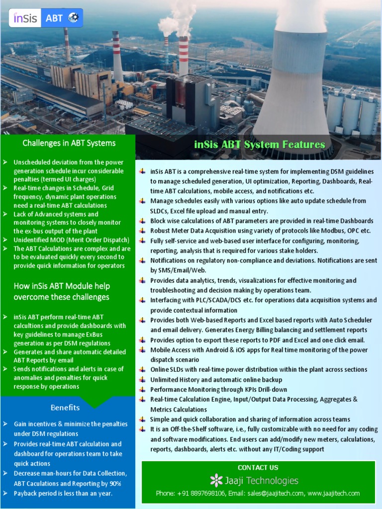 Insis ABT/DSM System For Power Plants | PDF | Mobile App | Computing