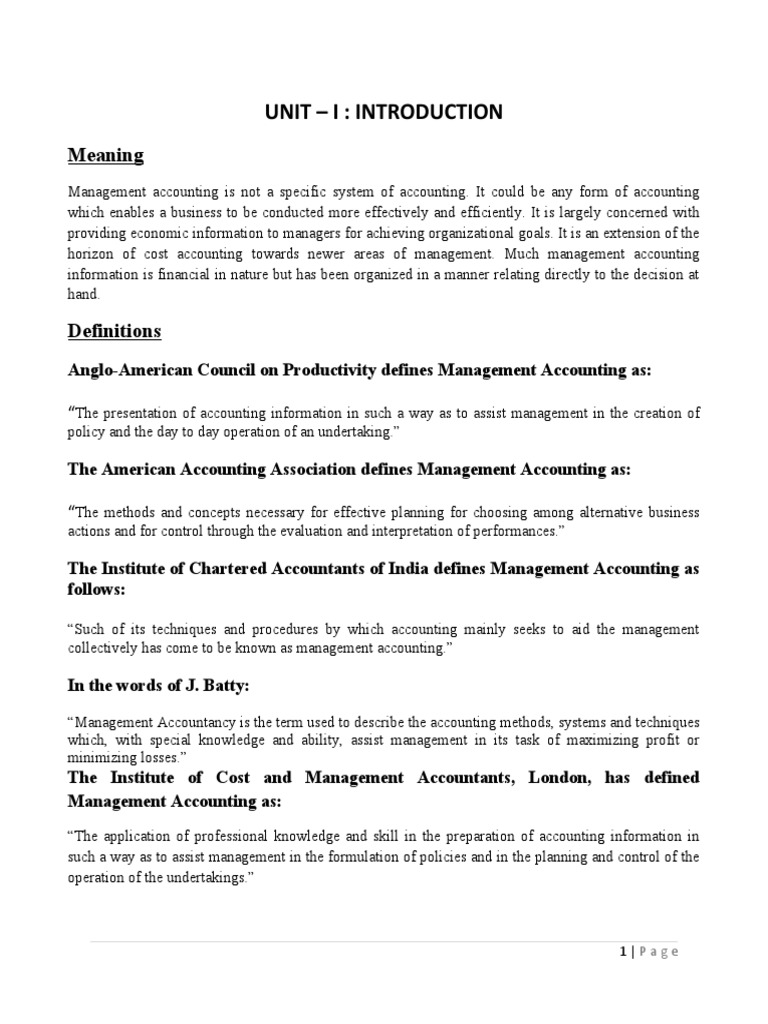 Management Accounting Essentials | PDF | Management Accounting | Cost ...