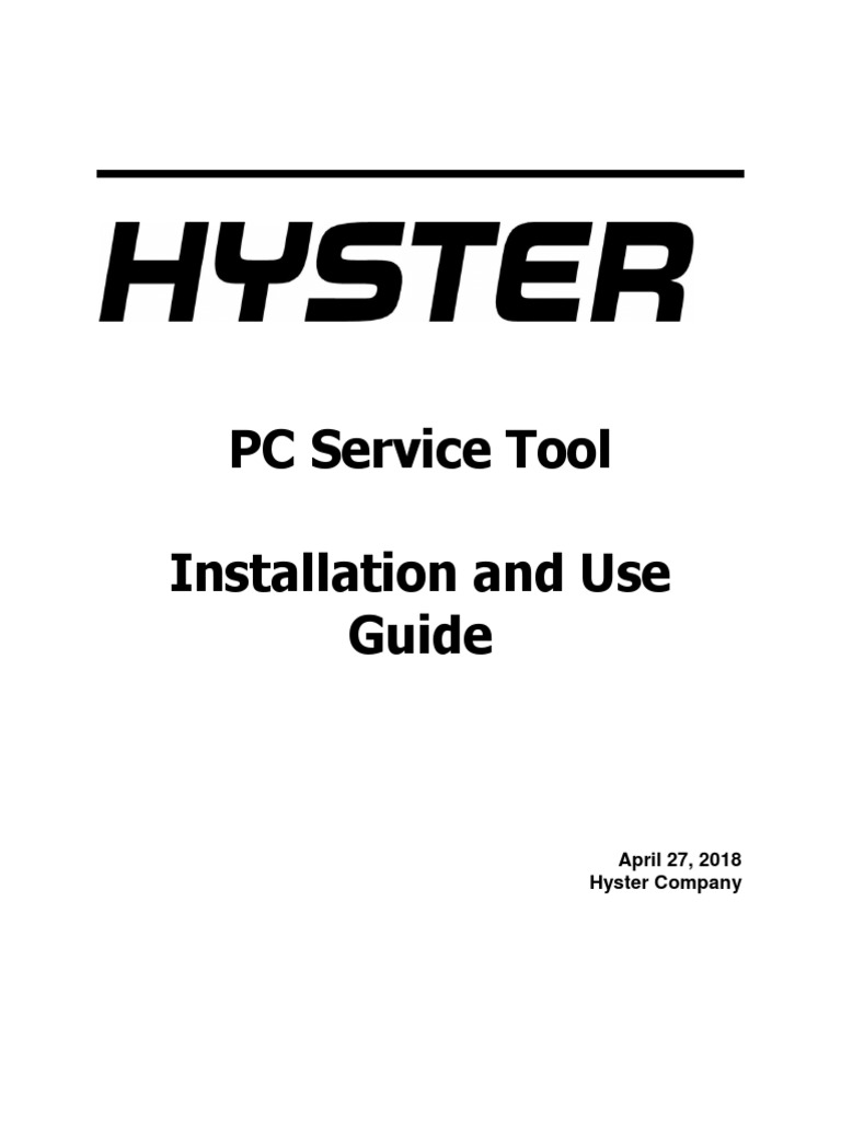 Hyster PC Service Tool Installation and Use Guide PDF | Download Free PDF | Zip (File Format ...