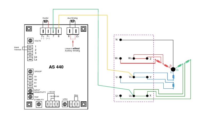 AS440 AVR Wiring Diagram Guide | PDF