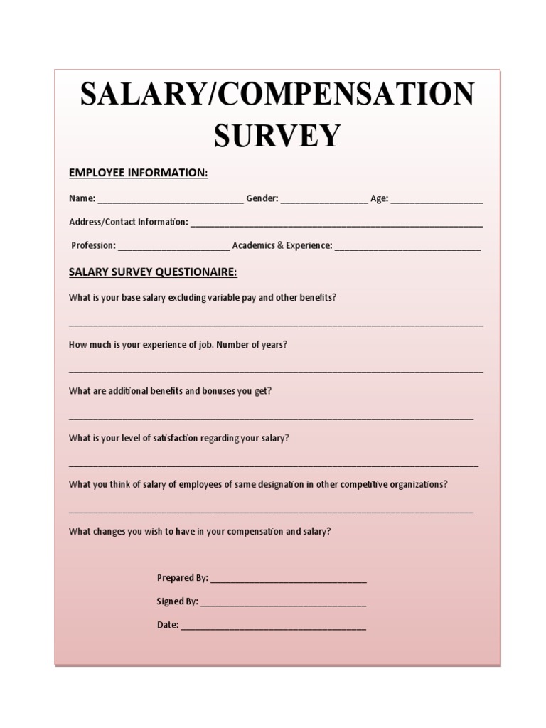 Salary Survey - Group 1 | PDF