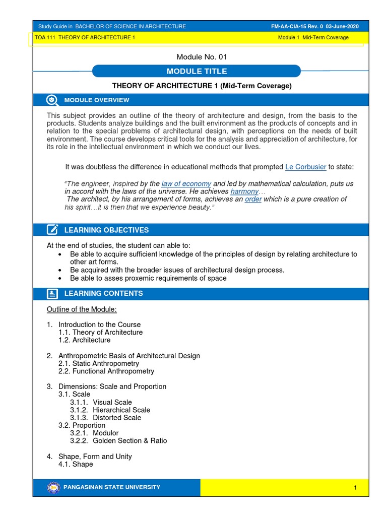 Understanding the Foundations of Architectural Theory: A Study Guide ...