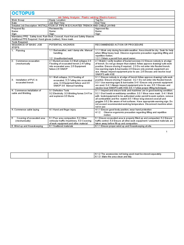 Octopus Jsa For Fusion Welding | PDF | Welding | Construction