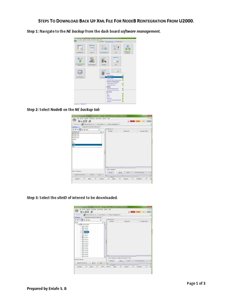 How To Download XML Configuration Files From The U2000. | PDF