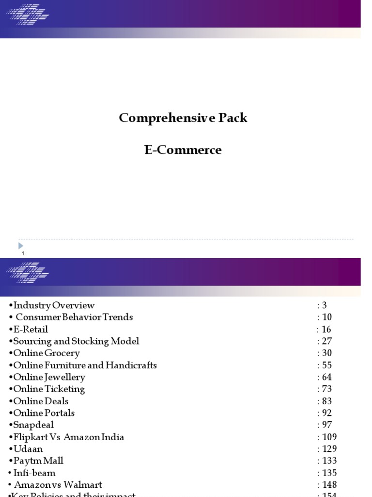 Comprehensive Pack - E-Commerce | PDF | Retail | Grocery Store