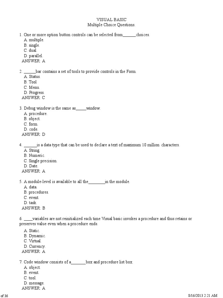 VB One Mark | PDF | Integrated Development Environment | Menu (Computing)