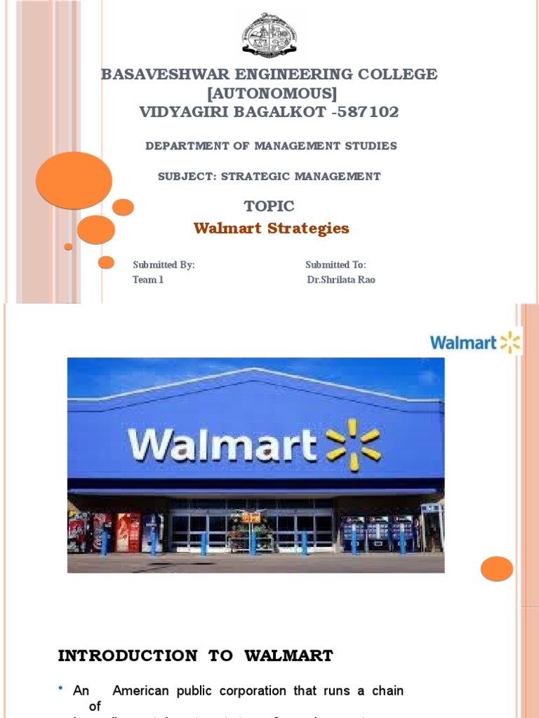 Walmart Strategies | PDF | Walmart | Retail