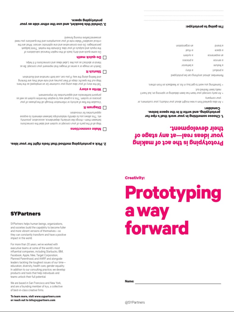 Prototyping Worksheet V07cmk PDF | PDF | Prototype | Concept
