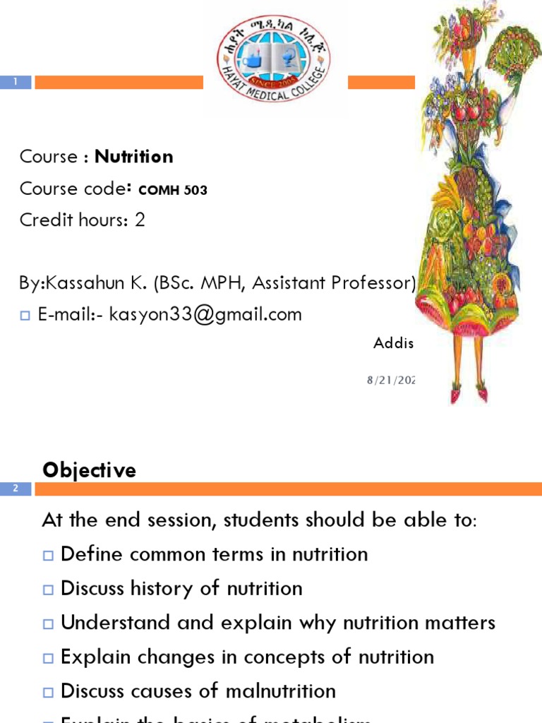 Nutrition Course Overview and Concepts | PDF | Human Nutrition ...