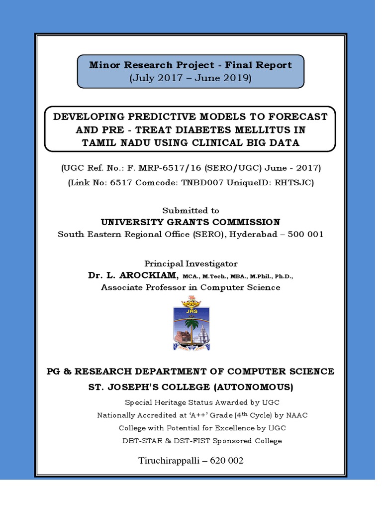 Minor Research Project - Final Report: (July 2017 - June 2019) | PDF ...