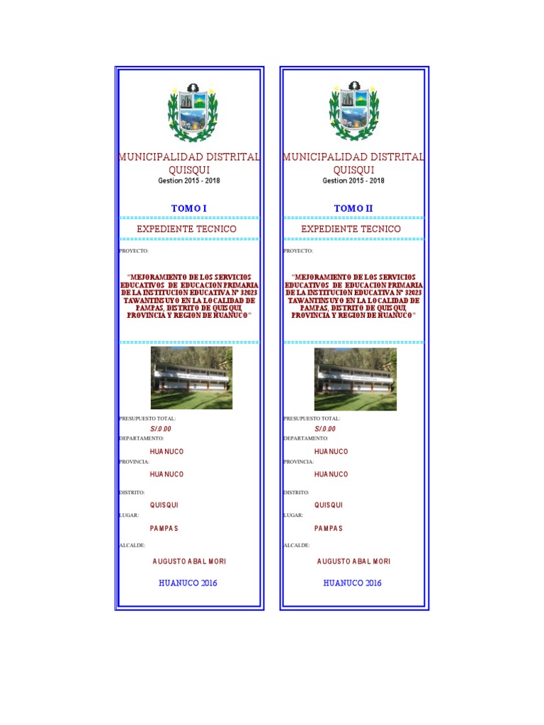 CARATULA PARA FOLDER Quisqui | PDF