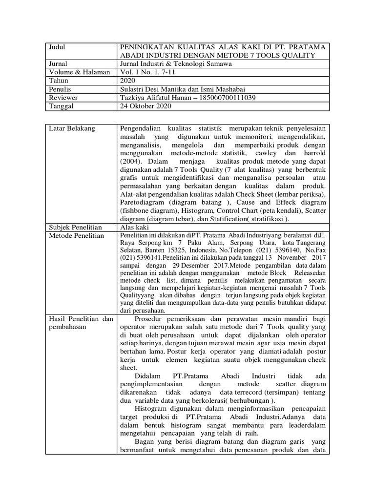 Review Jurnal 7tools Alas Kaki | PDF | Bisnis | Komputer