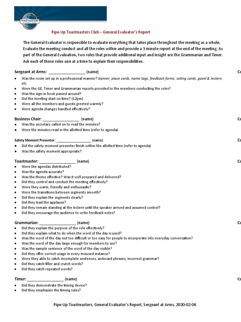 General Evaluator Report 2020 | PDF | Linguistics | Semiotics