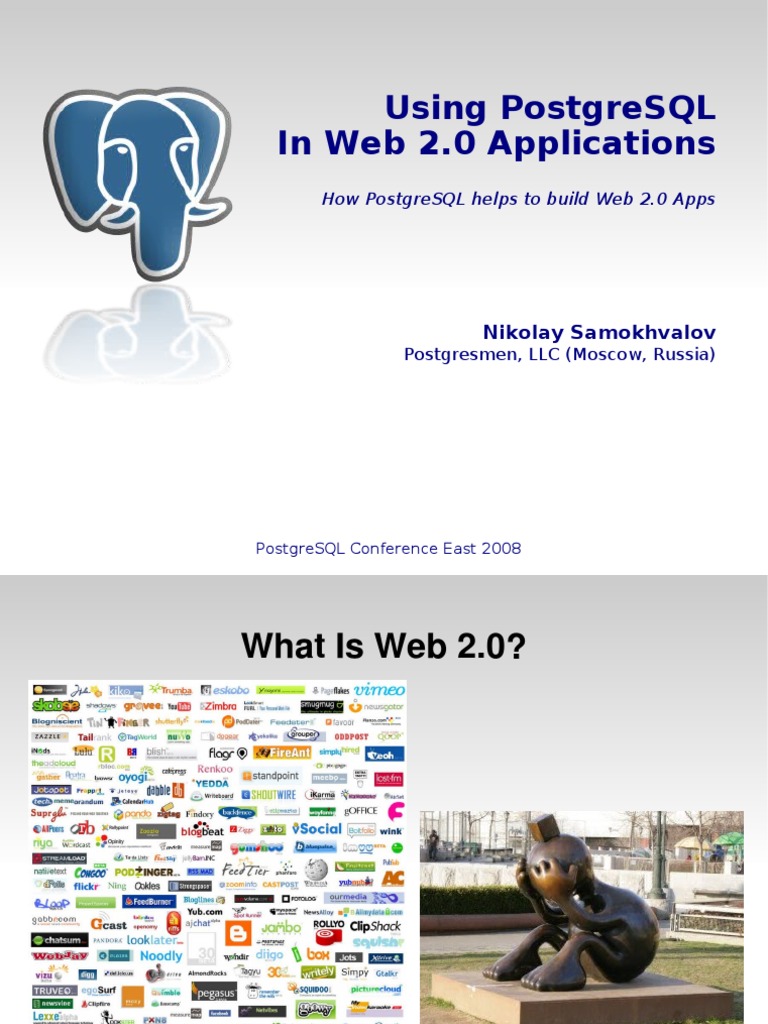 Using Postgresql In Web 20 Applications Pdf Postgre Sql Web 20