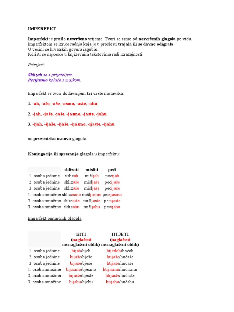 Imperfekt | PDF