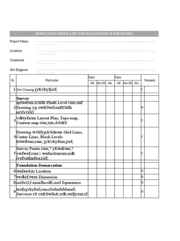 Checklist 6feb2019 | PDF | Screw | Structural Engineering