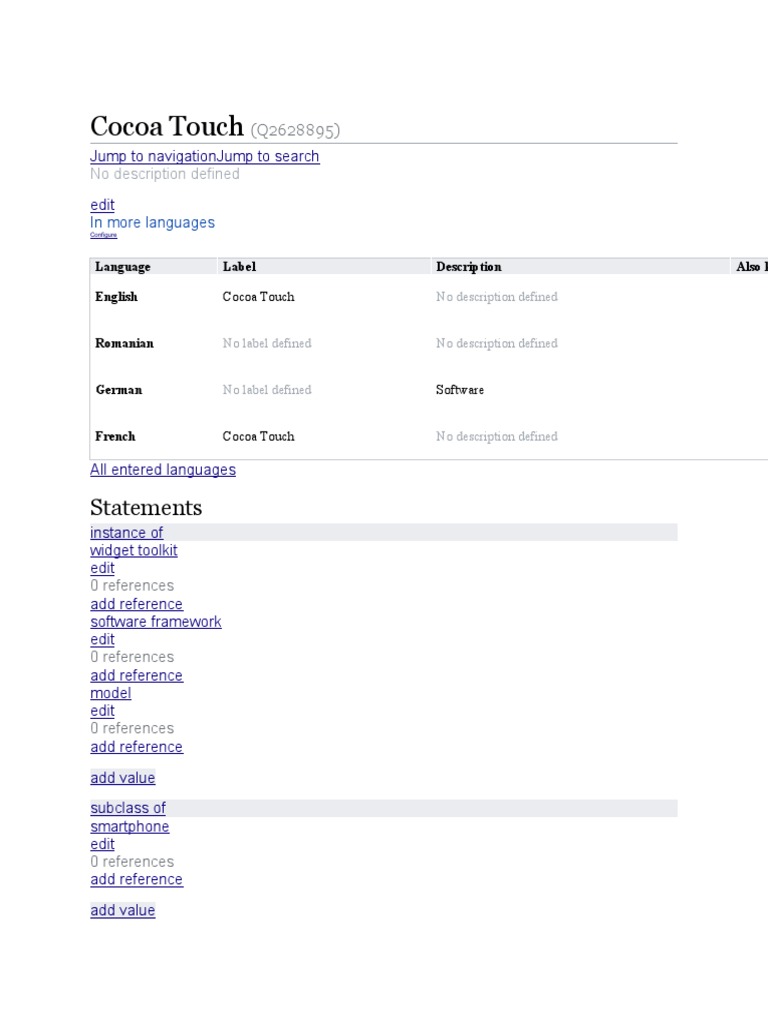 Cocoa Touch: Statements | PDF | Internet | Information Retrieval