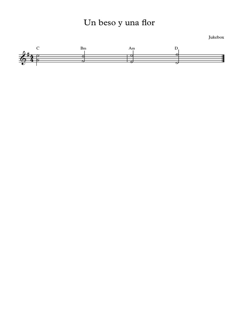 Un Beso y Una Flor (Background) - Partitura Completa PDF | PDF