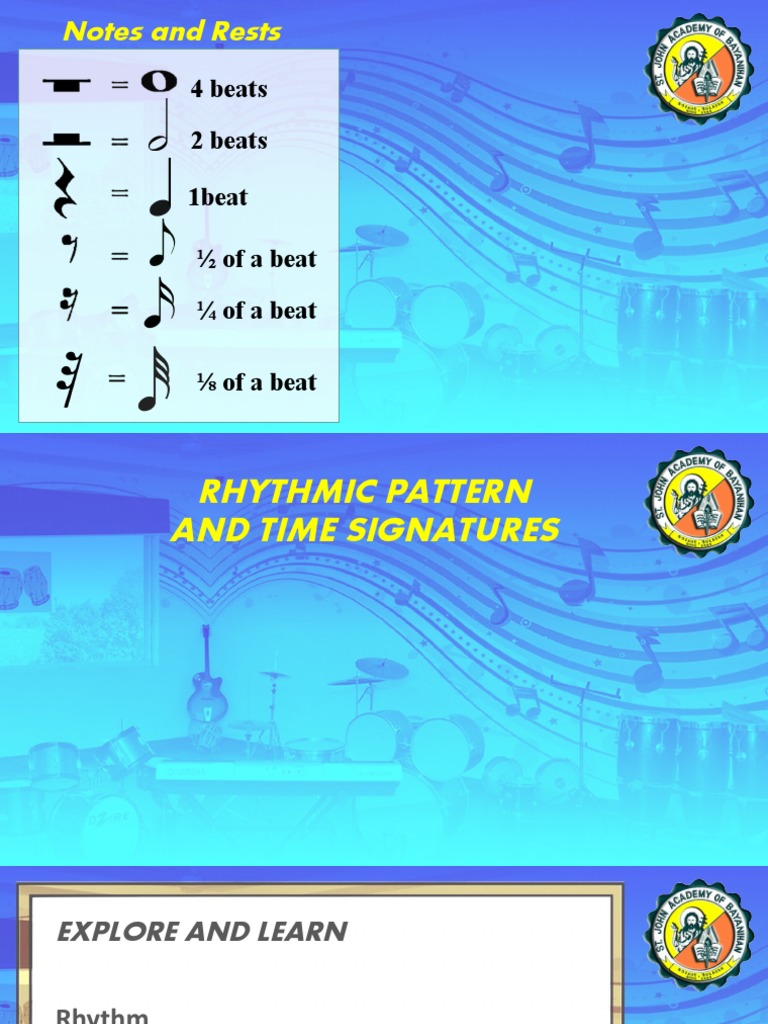 Notes and Rests: 2 Beats 1beat 4 Beats | PDF | Rhythm | Music Theory