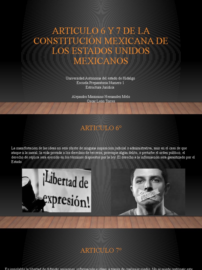 Articulo 6 y 7 de La Constitución Mexicana | PDF