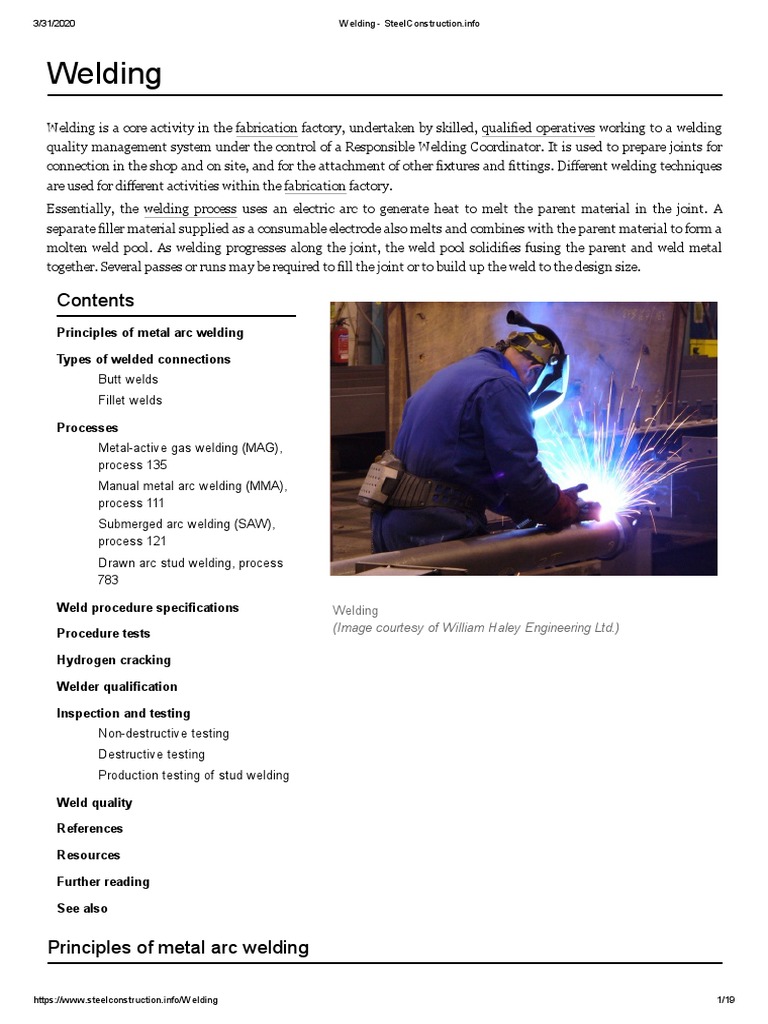 Welding - SteelConstruction | PDF | Welding | Construction
