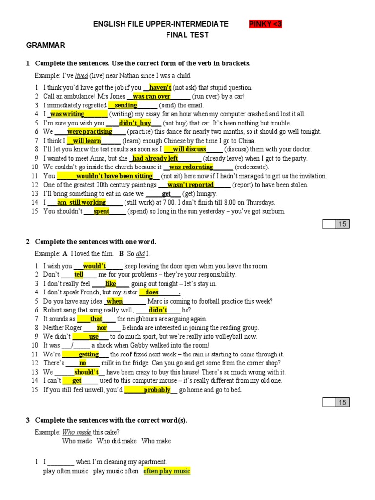 Test Angliski | PDF