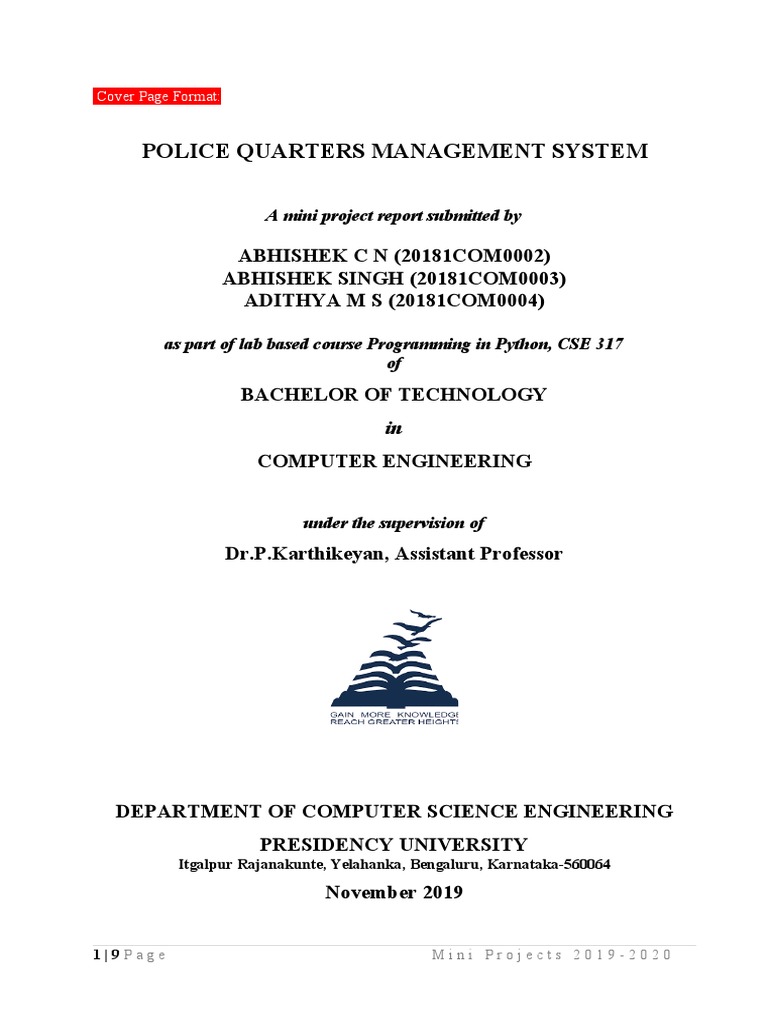 MINI PROJECT Report Format | PDF | Books | Computing