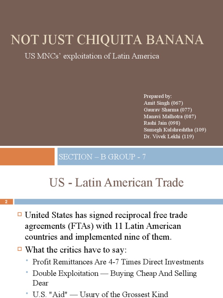 Exploitation in the Name of Trade: An Analysis of US Multinational ...