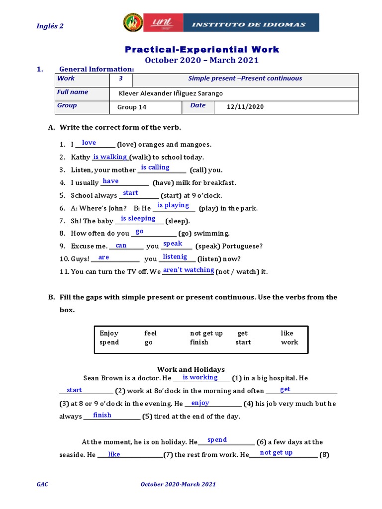 Practical Work 3 | PDF | Language Arts & Discipline