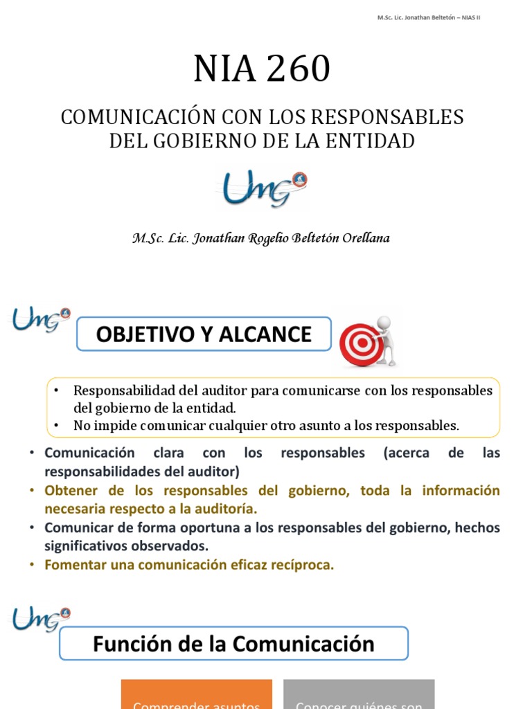 NIA 260 y 265 | PDF | Contralor | Auditoría