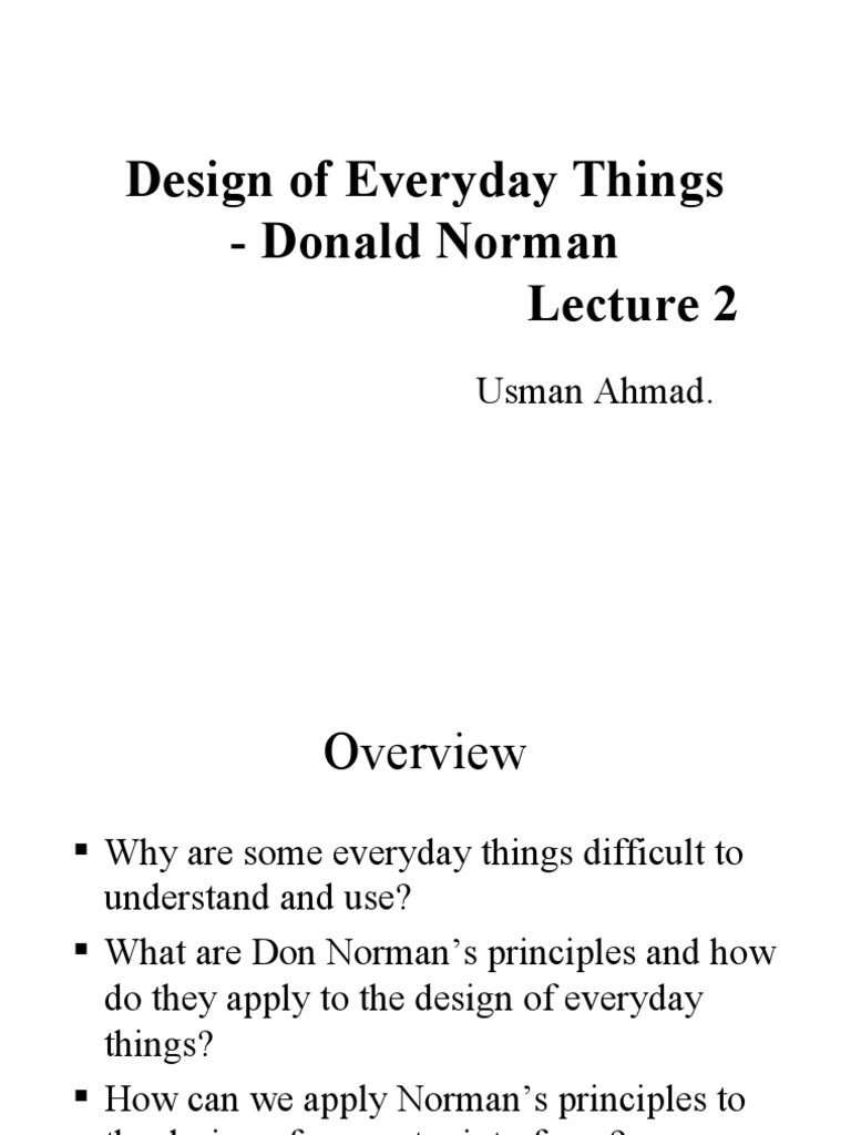 Donald Norman's 7 Principles of Design | PDF | Usability | Icon (Computing)