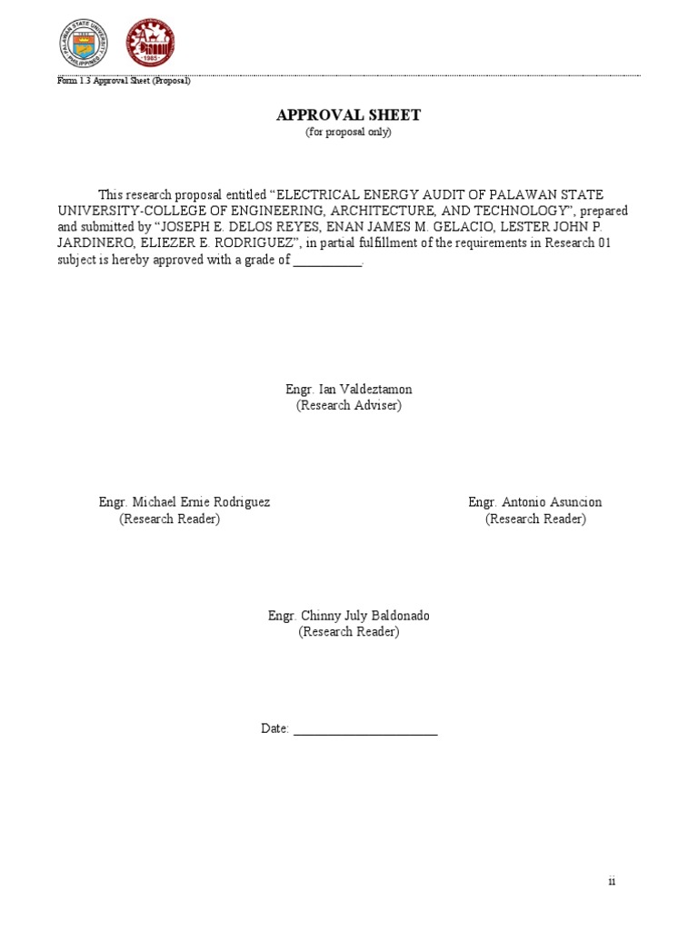 Approval Sheet: (For Proposal Only) | PDF