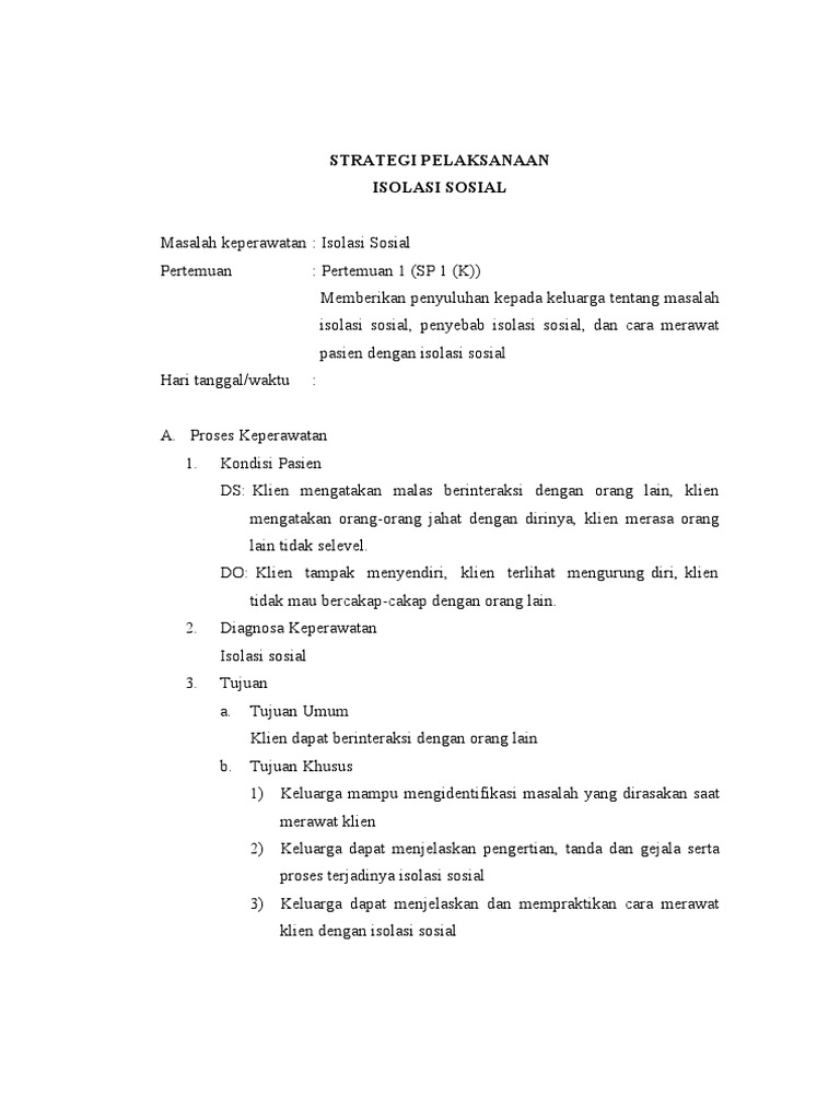 SP Isos Keluarga | PDF