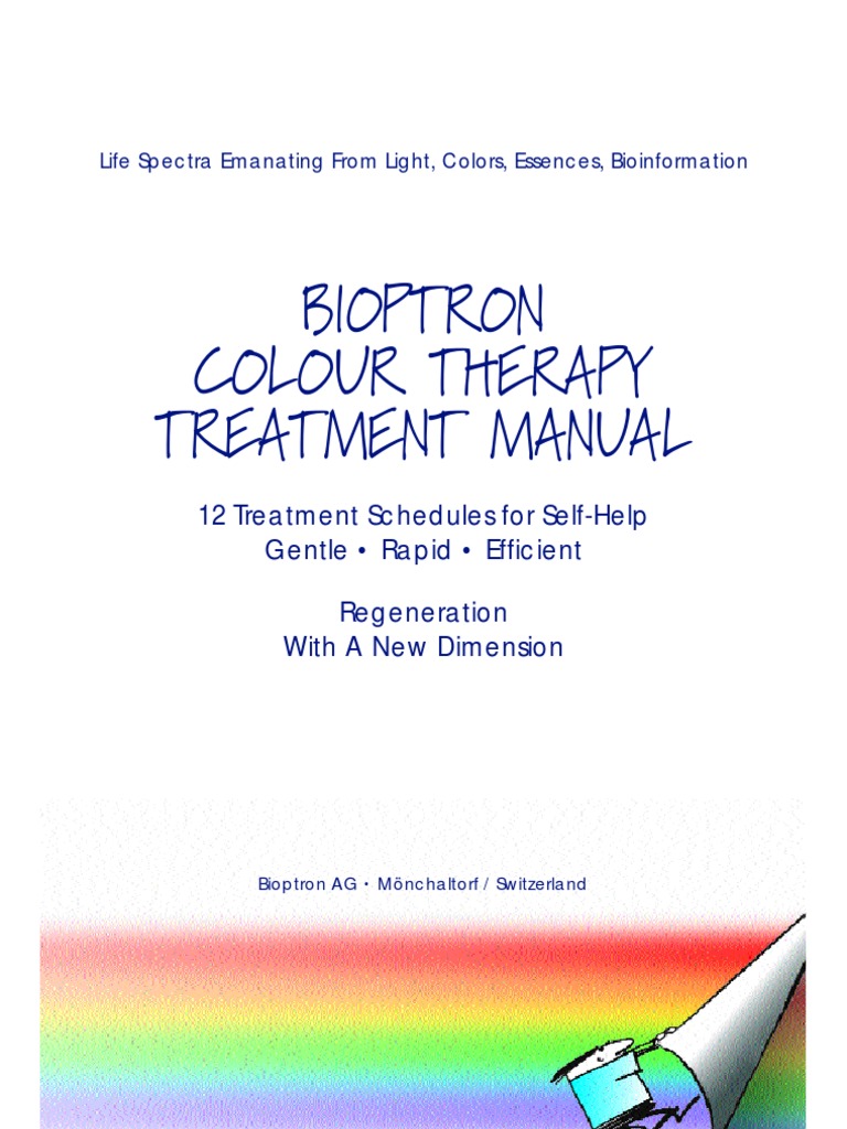 Bioptron Colour Therapy Treatment Manual | PDF | Ear | Drink