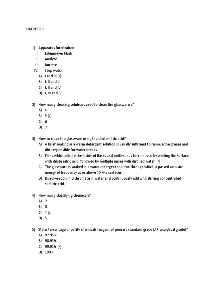 Pop Quiz Chapter 3 and 4 Chm256 | PDF | Solution | Filtration