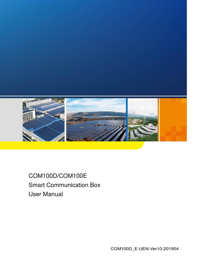 COM100D/COM100E Smart Communication Box User Manual | PDF | Computer ...