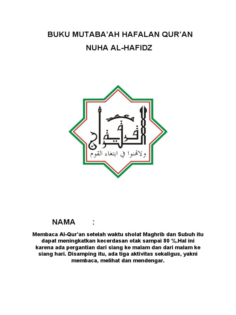 Buku Mutaba'ah Nuha Al-Hafidz | PDF