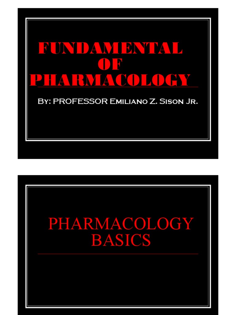 N - Lec1 - Fundamental of Pharmacology | PDF | Injection (Medicine) | Drugs