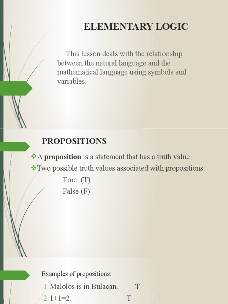 001 MMW Elementary Logic Lect | PDF | Contradiction | Syntax (Logic) 001 MMW Elementary Logic Lect | PDF | Contradiction | Syntax (Logic)