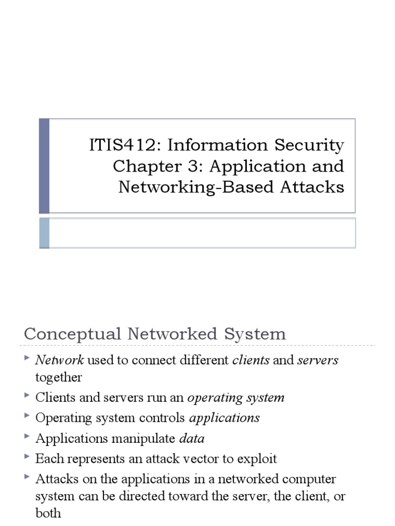 Chapter 3 - Application & Networking-Based Attacks | PDF | Http Cookie | Denial Of Service Attack