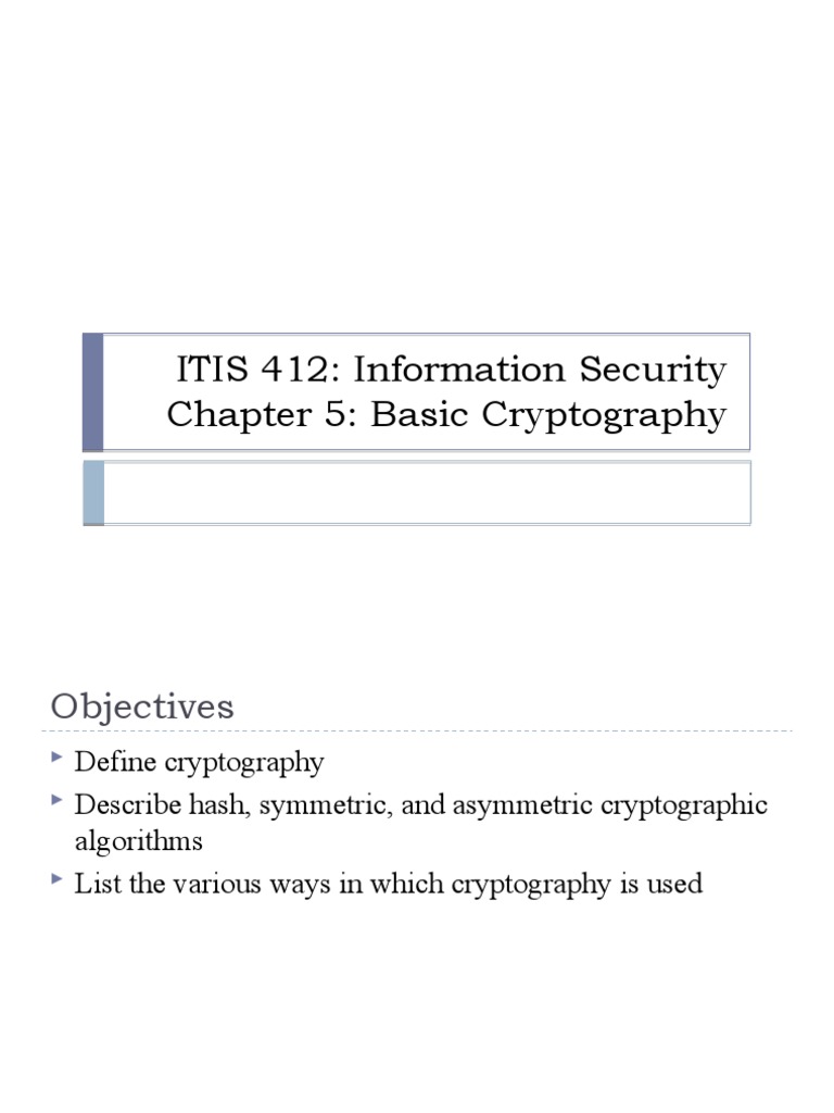 Chapter 5 - Basic Cryptography | PDF | Cryptography | Key (Cryptography) Chapter 5 - Basic Cryptography | PDF | Cryptography | Key (Cryptography)