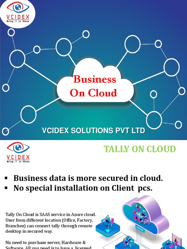 Business On Cloud: Vcidex Solutions PVT LTD | PDF | Microsoft Azure ...